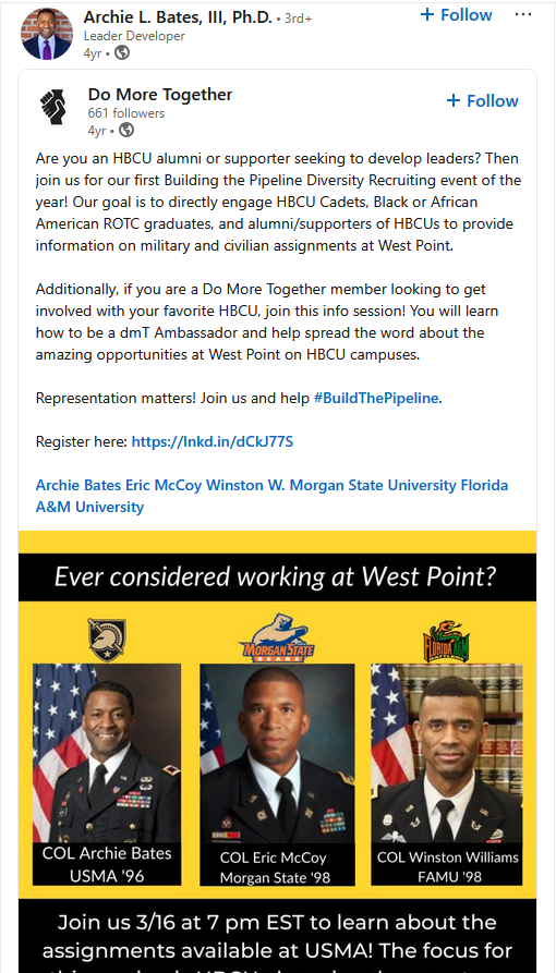 Colonel Archie Bates - Restore The Military